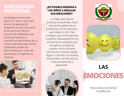 LAS Emociones Triptico La Mayor Parte De Las Conductas Se Aprenden