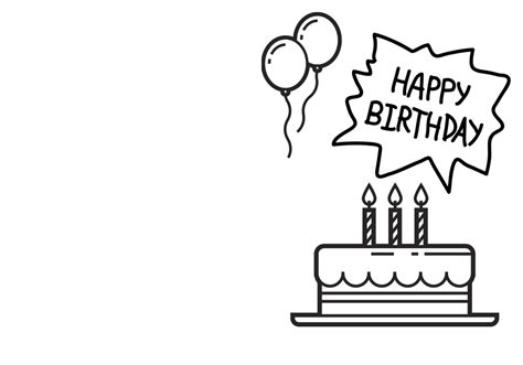 Printable Birthday Cards To Color Parade