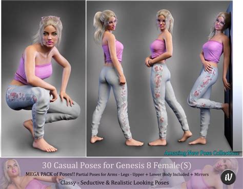 IV Casual Poses For Genesis 8 Female S 3d Models For Daz Studio And
