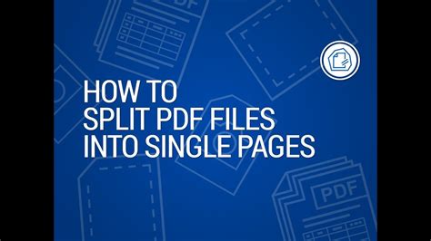 how to split pdf into pages youtube