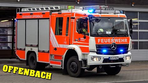 NEUE HLF Aber ALTE Drehleiter Feuerwehr OFFENBACH Einsatzfahrt