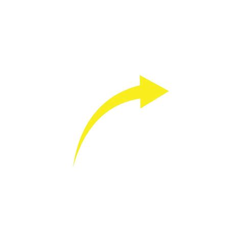 Eps Yellow Vector Forward Arrow Abstract Art Icon Isolated On White