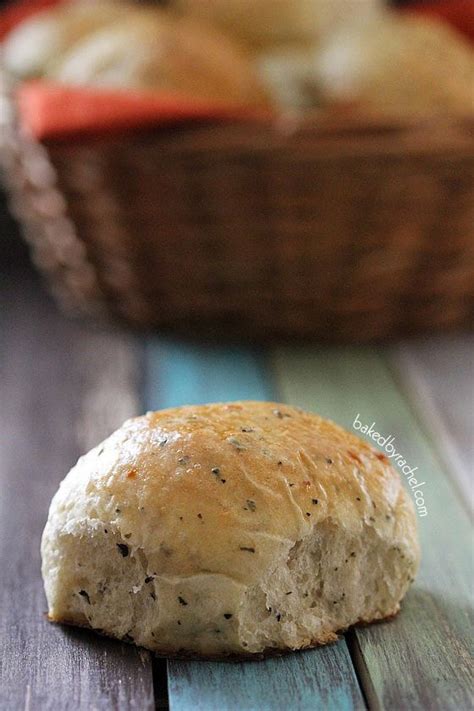 Garlic And Herb Dinner Rolls Baked By Rachel Recipes Dinner Rolls