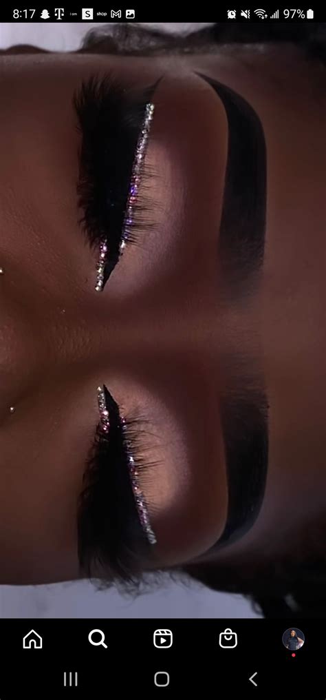 Black Makeup Looks Glitter Makeup Looks Cute Eye Makeup Silver
