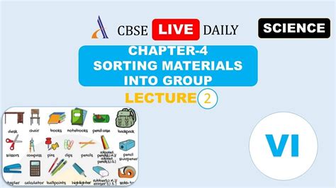 Class Science Chapter Sorting Materials Into Group Lecture