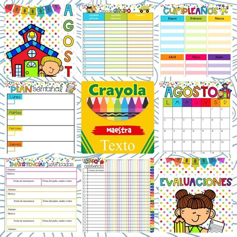 Agenda Escolar Nivel Preescolar o Nivel Básico Editable en Etsy