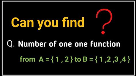 number of one one function one one function formula 12th jee pgt tgt nda youtube