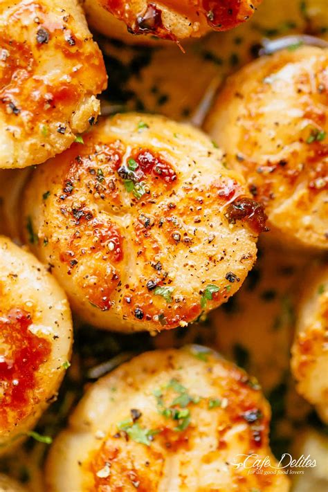Lemon Garlic Butter Scallops Cafe Delites