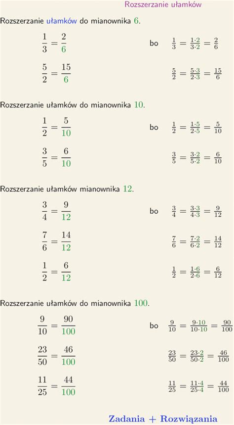 Rozszerzanie I Skracanie Ułamków Klasa 4 Margaret Wiegel Apr 2023