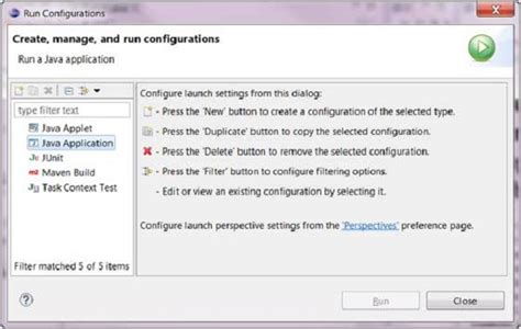 Eclipse Run Configuration