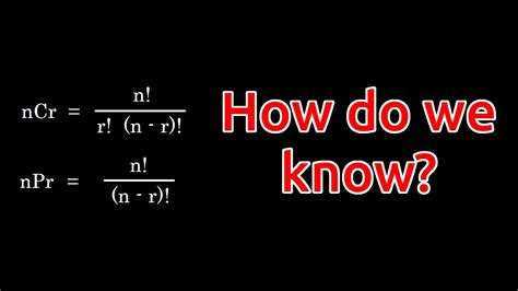 where do the combination and permutation formulas come from npr and ncr explained youtube