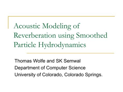 simulating incompressible flows with smoothed particle