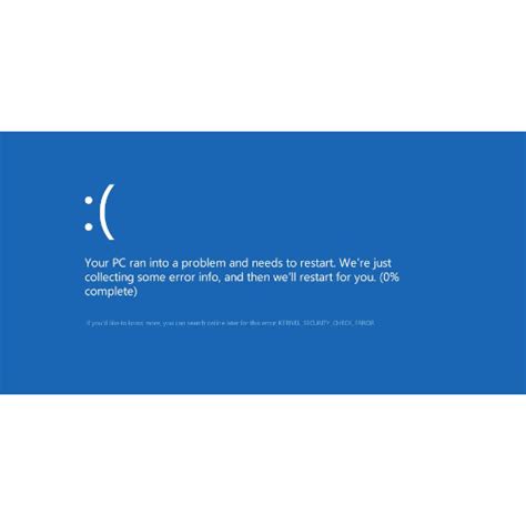 Solución error pantalla azul windows 10 kernel security check failure