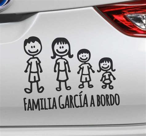 Calcomanía Familia Para Tu Carro Vinilo Adhesivo Cuotas sin interés