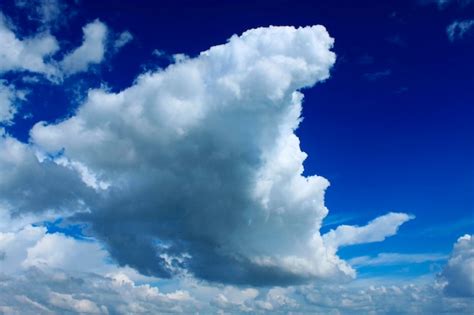 Cielo Azul Y Hermosas Nubes Blancas Foto Premium