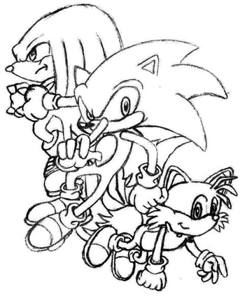 Tails Exe Coloring Pages Knuckles Coloring Echidna Sonic Para The