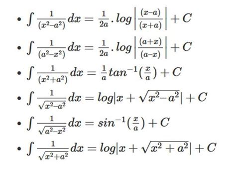 integral formulas ⭐️⭐️⭐️⭐️⭐