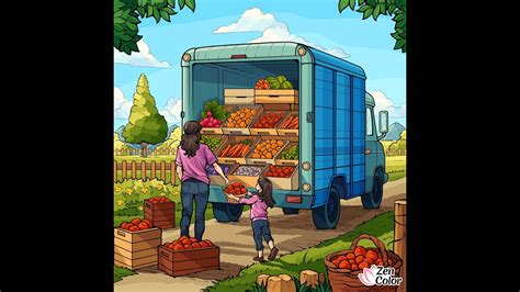Zen Color Paint By Numbers App Colour With Me Mom And Daughter Truck