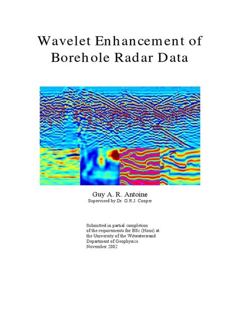 enhancement of radar images using the stationary wavelet transform pdf wavelet radar