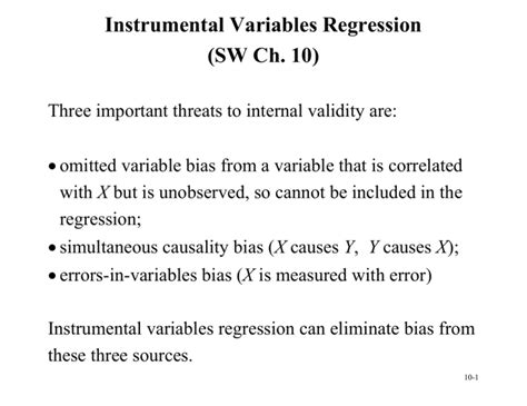 instrumental variables regression sw ch 10
