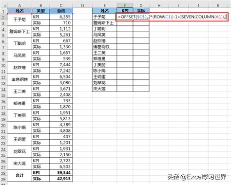 excel 将奇、偶数行的数据分别提取成两列，貌似挺难的 正数办公