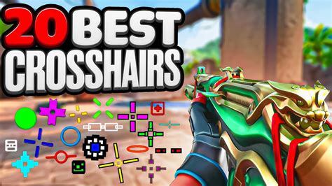 THE BEST 20 Crosshairs To USE In VALORANT With Codes YouTube