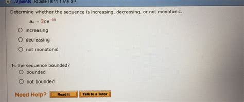 solved determine whether the sequence is increasing