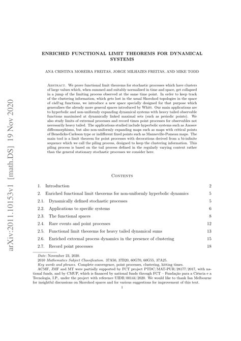 pdf enriched functional limit theorems for dynamical systems