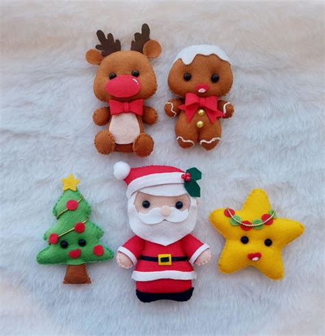 Enfeites para Árvore de Natal 5 Unidades Elo7
