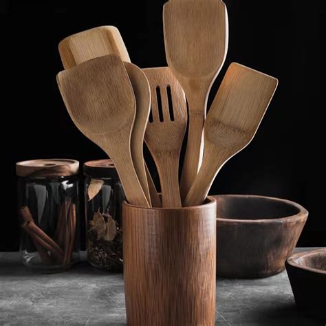 8 In 1 Eco Friendly Bamboo Kitchen Utensil Set Tool Kitchenware Bamboo