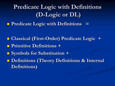 ppt predicate logic with definitions and the general concept of algorithm powerpoint