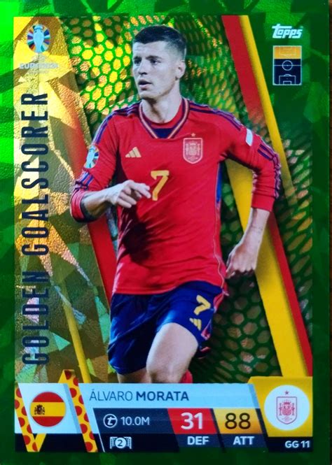 EURO 2024 TOPPS MATCH ATTAX EMERALD GOLDEN GOALSCORER GG 11 MORATA