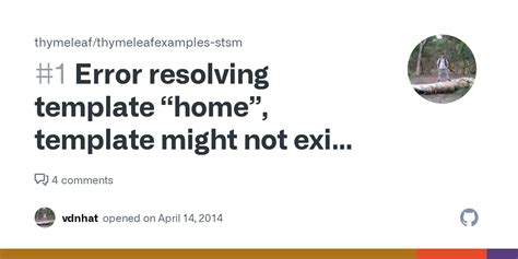 Error Resolving Template Home Template Might Not Exist Or Might Not