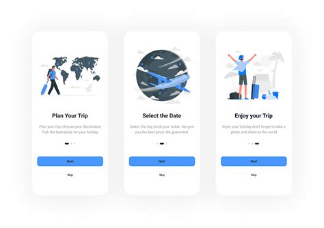 UI Onboarding Screen For A Travel App Behance