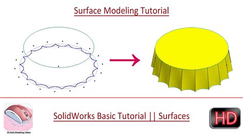 SolidWorks Basic Tutorial Surfaces YouTube