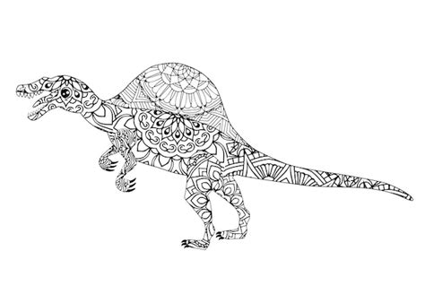Dinosaurier mandala malvorlagen für kinder und erwachsenen premium