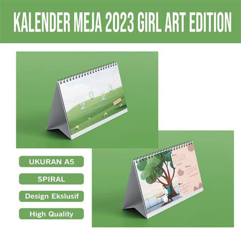 Jual KALENDER MEJA DESK CALENDAR 2023 GIRL ART EDITION Shopee Indonesia