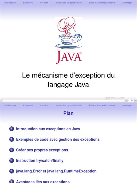 exceptions pdf java langage de programmation ingénierie des systèmes