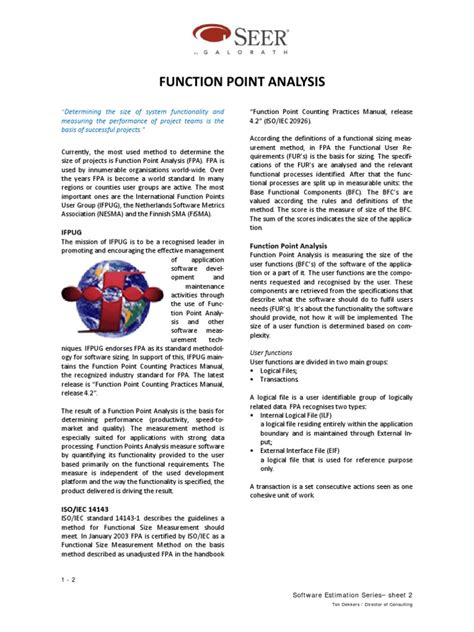 function point analysis pdf