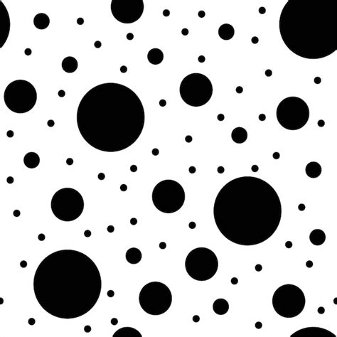 Premium Vector Black Polka Dot Seamless Pattern