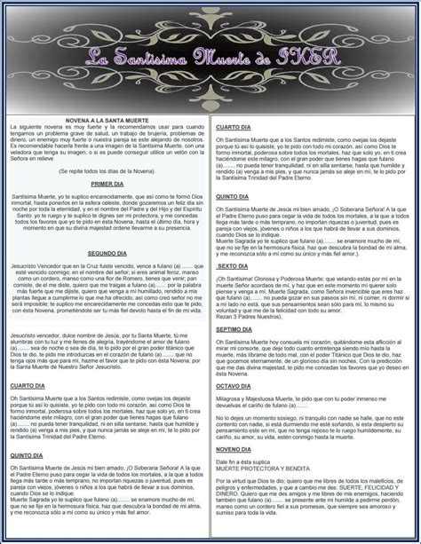 Novena A La Santa Muerte Artofit