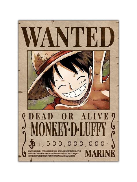 Monkey D Luffy Wanted Bounty Poster Comicsense