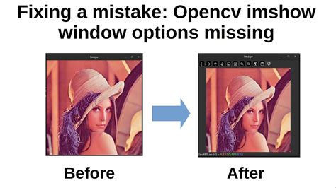 OpenCV Imshow Window Is Missing Qt Features YouTube