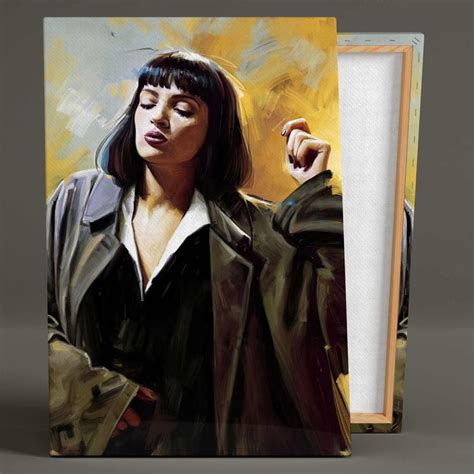 Pulp Fiction Wall Art Mia Wallace Canvas Art D Coration Murale De