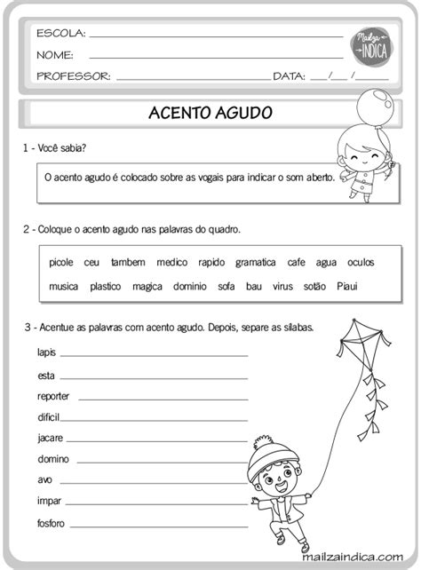 Mailzaindica Atividade Do Ensino Fundamental De L Ngua Portuguesa