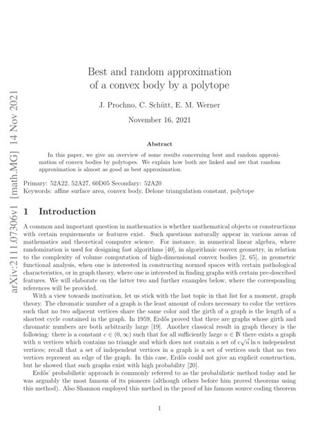 pdf best and random approximation of a convex body by a polytope
