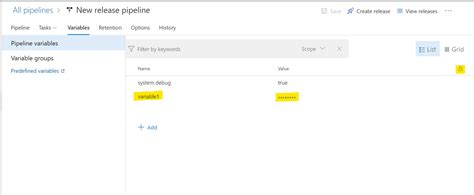 error while passing secret variables to azure devops release pipeline through rest api stack