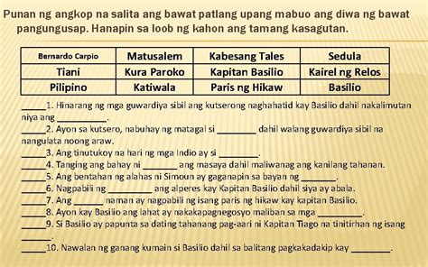 EBALWASYON Punan Ng Angkop Na Salita Ang Bawat