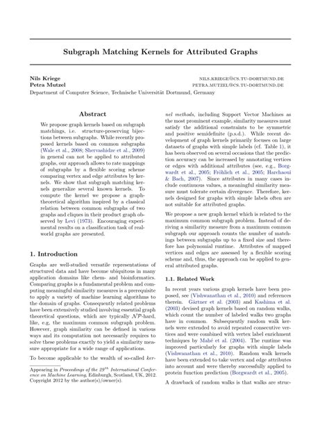 pdf subgraph matching kernels for attributed graphs