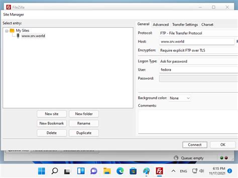 Fedora 35 Vsftpd Over SSL TLS Server World